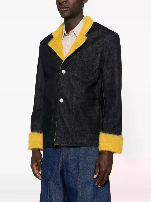 Kenzo Denim Jacket With Contrast Trim - Blue