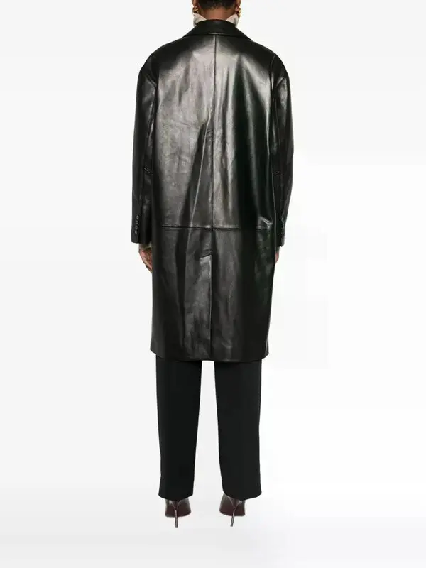 Magda Butrym Leather Button-fastening Coat