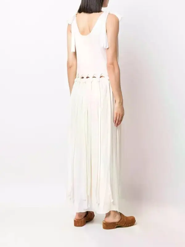 Chloé Drop-waist Knotted Crepe Maxi Dress