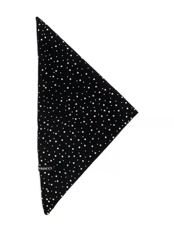 Pinko Crystal-embellished Knitted Scarf - Black