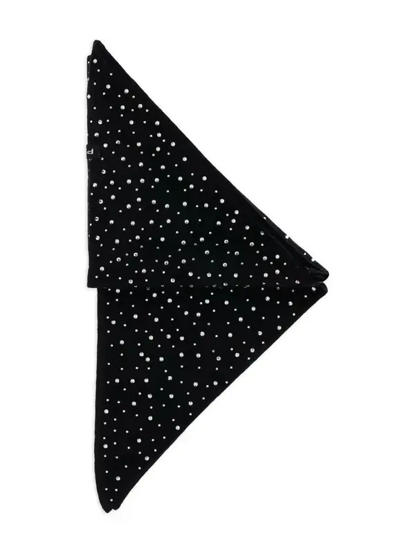 Pinko Crystal-embellished Knitted Scarf