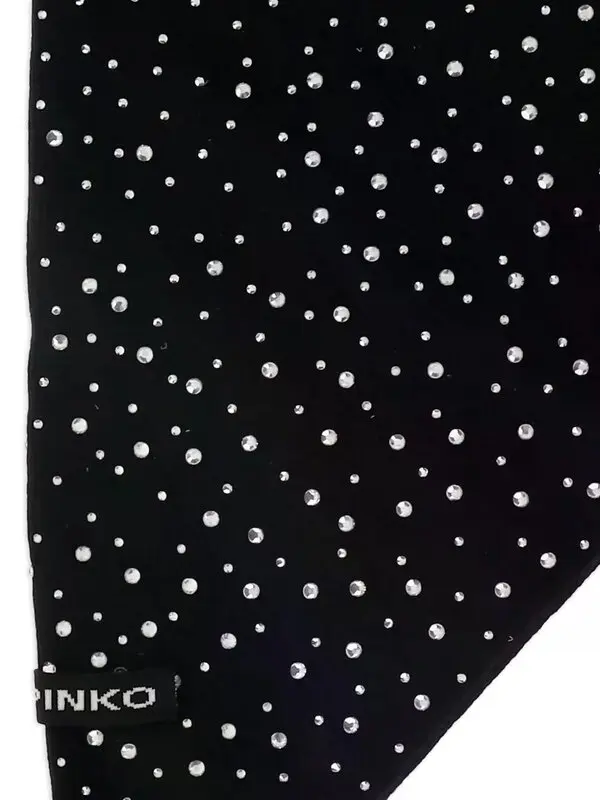 Pinko Crystal-embellished Knitted Scarf