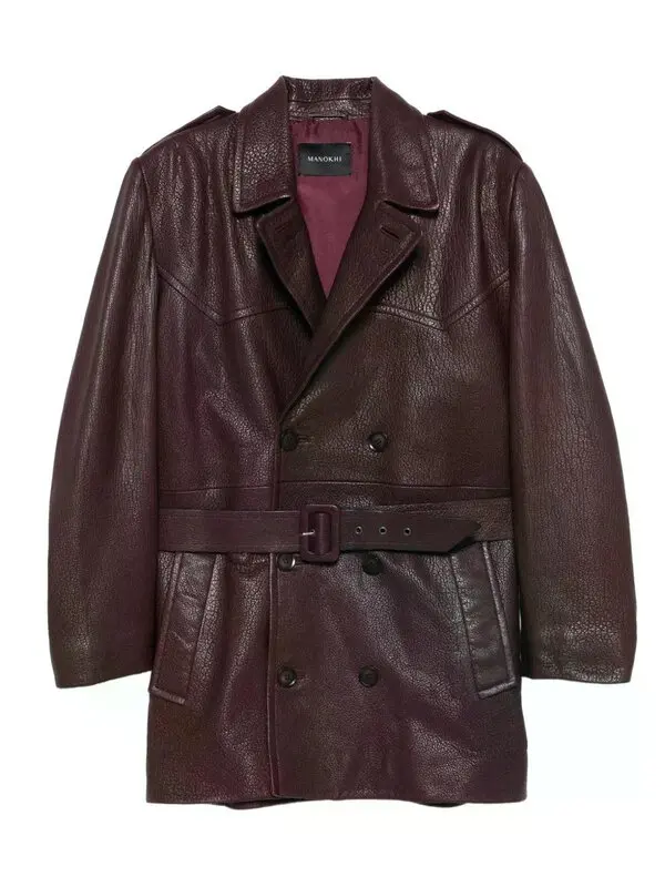 MANOKHI Belted Double-breasted Coat