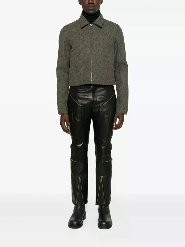 Rick Owens Zip-detailed Leather Trousers