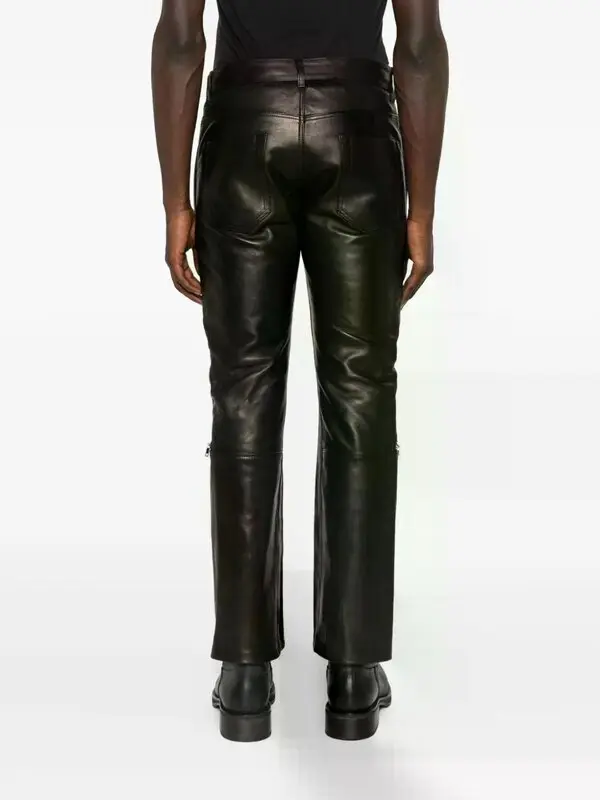 Rick Owens Zip-detailed Leather Trousers