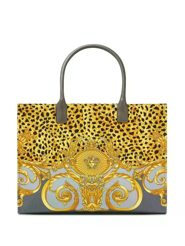 Versace Leopard-print Baroque Tote Bag