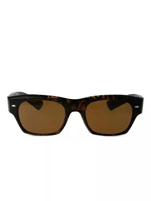 Oliver Spencer Kasdan Square-frame Sunglasses - Brown