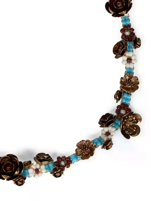 Etro Beaded Rose Necklace