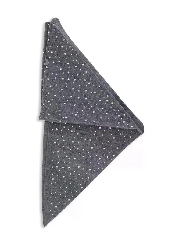 Pinko Crystal-embellished Knitted Scarf