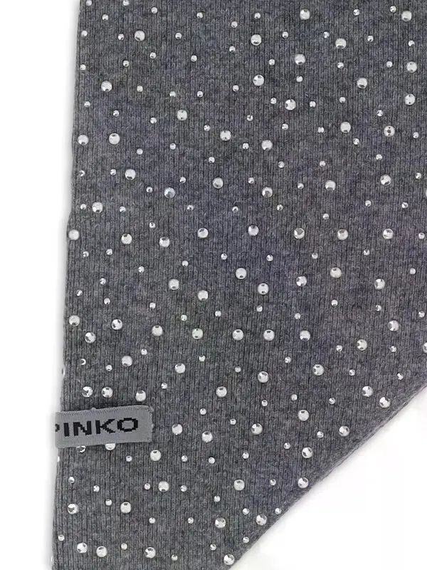 Pinko Crystal-embellished Knitted Scarf