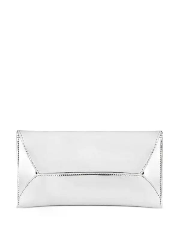 AQUAZZURA Metallic Leather Clutch