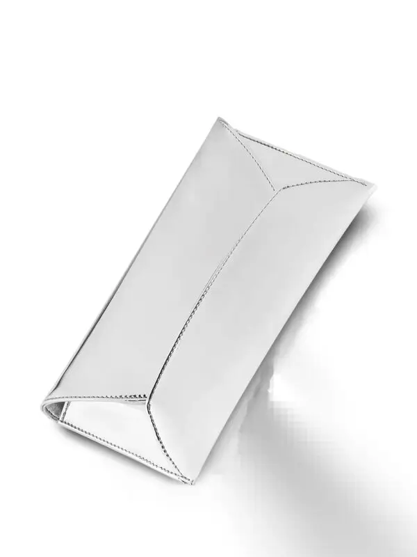 AQUAZZURA Metallic Leather Clutch