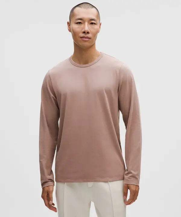 Lululemon Organic Cotton Classic-fit Long-sleeve Shirt - Ashen Rose