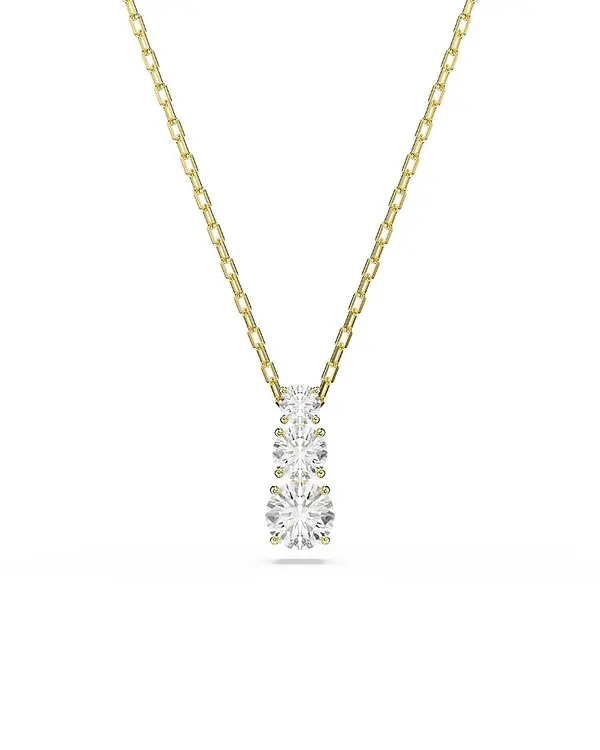 SWAROVSKI Stilla Three Stone Pendant Necklace - Gold