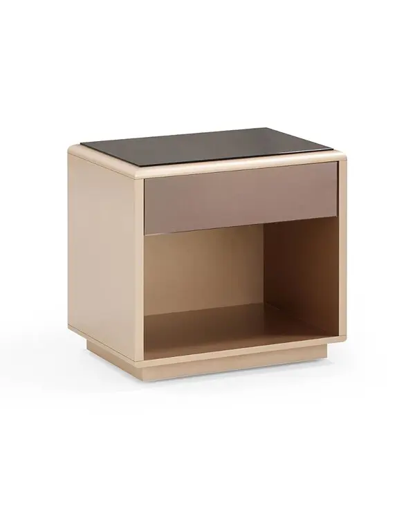 TOV FURNITURE Martha Mirrored Nightstand - Taupe