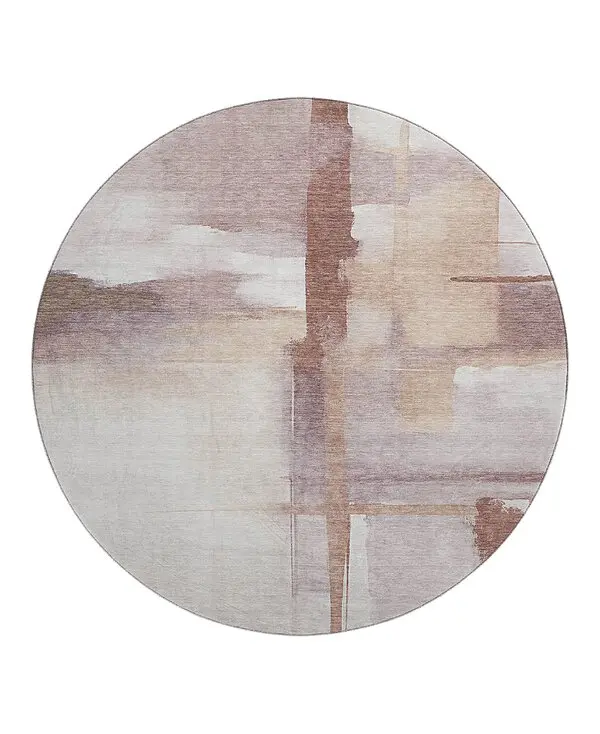 DALYN RUG COMPANY Dalyn Ravenna Washable Rn9 Round Area Rug, 8' X 8 - Blush