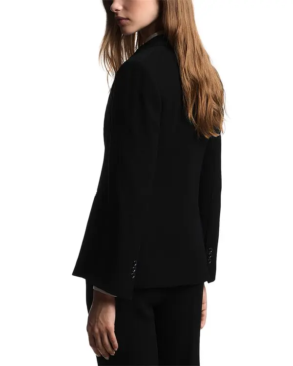 Emporio Armani Textured Blazer - Solid Black