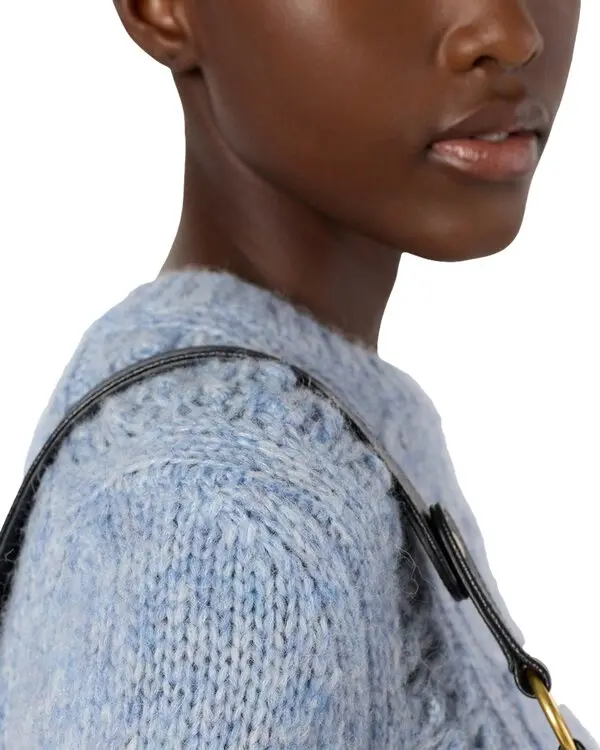 Gerard Darel Esperanza Textured Knit Sweater - Bluesky