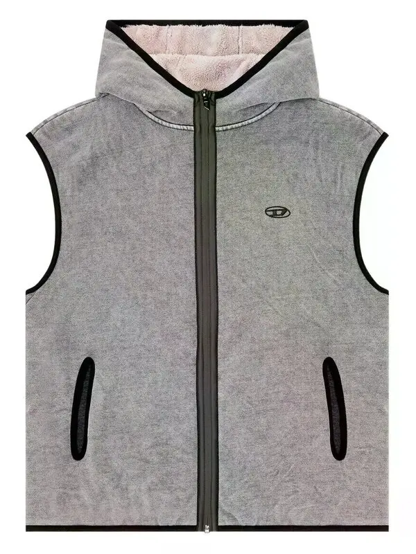 Diesel Hooded Sleeveless Sweater - Grey