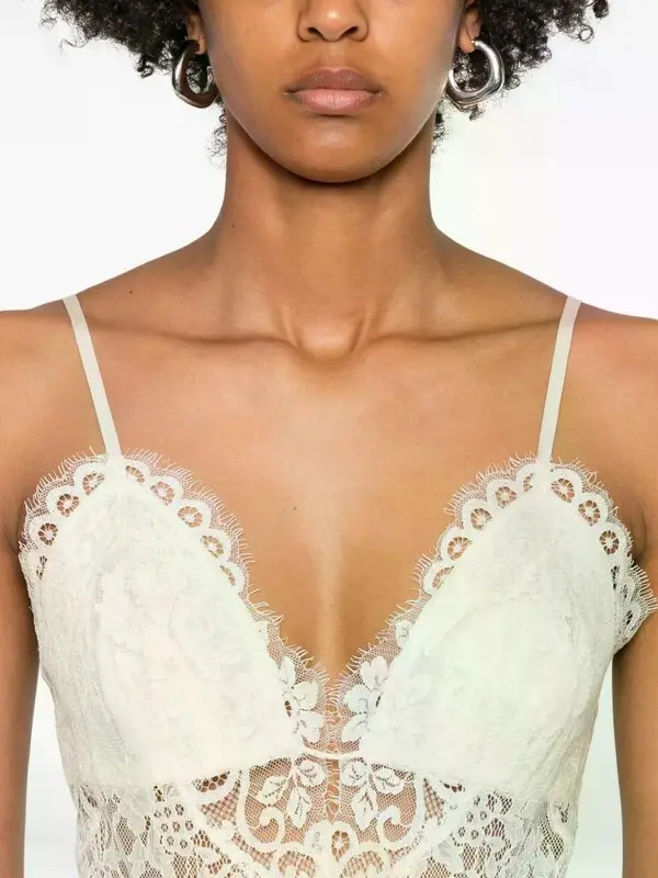 Zimmermann Lace Teddy Bodysuit - Neutrals