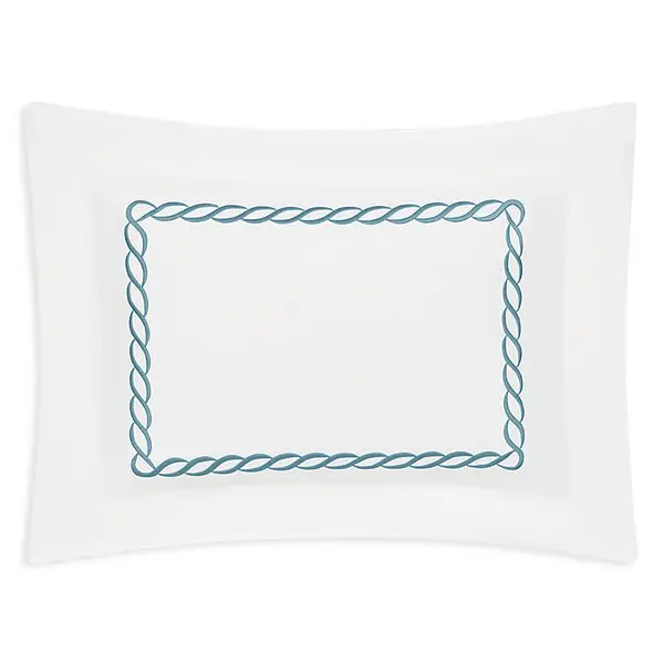 MATOUK Classic Chain Boudoir Sham - Aqua
