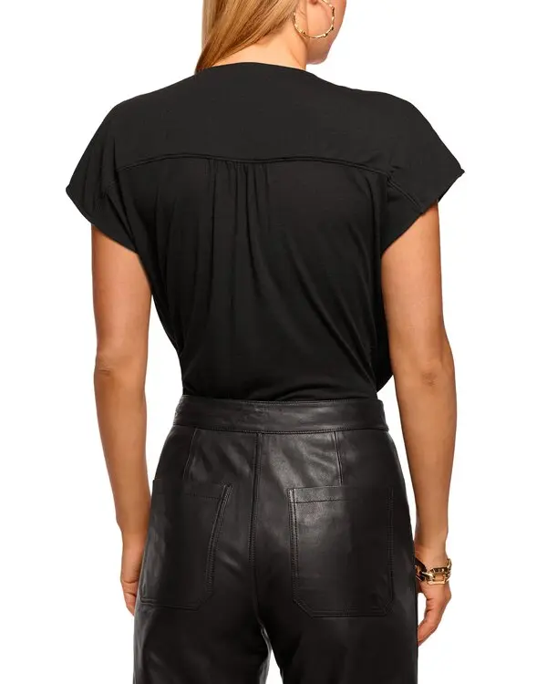 Ramy Brook Dorothy Cowl Neck Top - Black