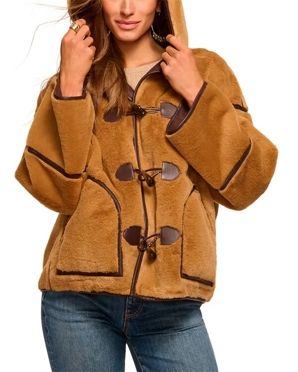 Ramy Brook Lucy Hooded Jacket - Camel