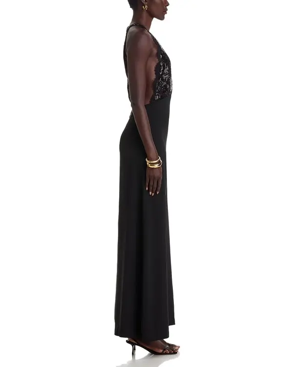 Ramy Brook Chantal Plunging Neck Gown