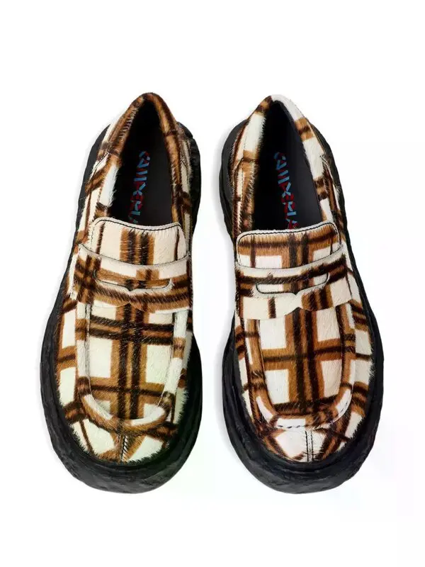 Camper Vamonos Checked-pattern Loafers