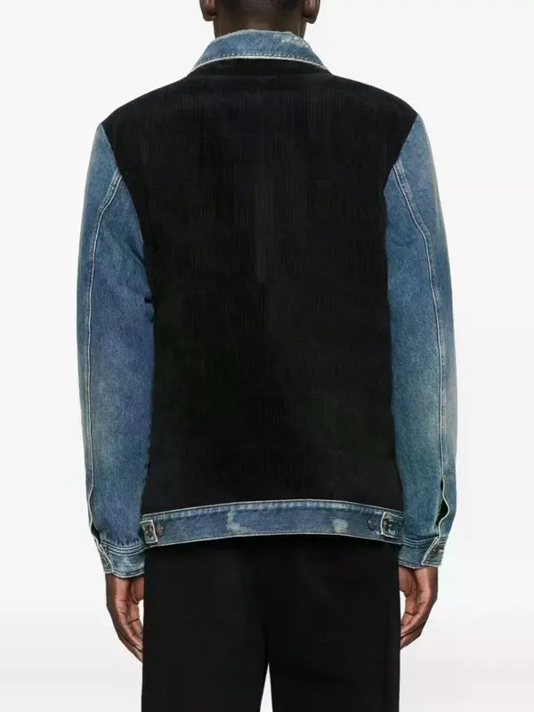 Dolce & Gabbana Denim-panelled Corduroy Jacket