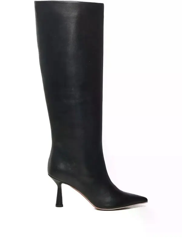 GIULIANO GALIANO 80mm Pointed-toe Calfskin Boots - Black