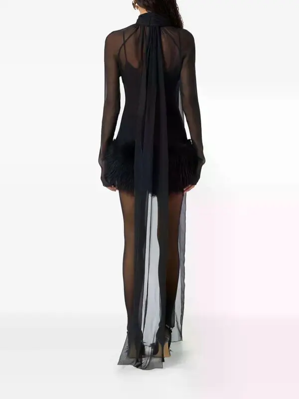 Blumarine Sheer-overlay Mini Dress