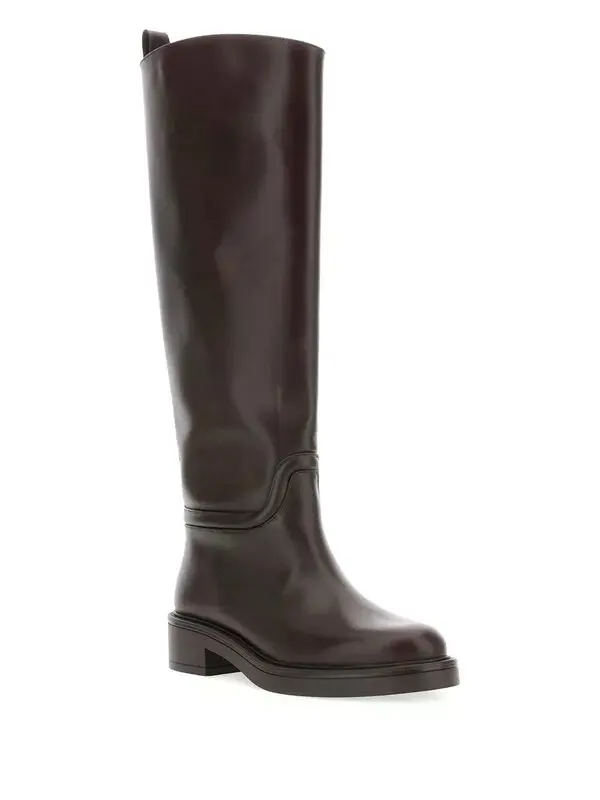 STUART WEITZMAN Celia Leather Riding Boots - Brown