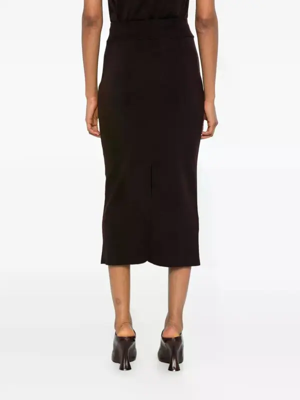 Alpha Studio Midi Skirt With Elasticated Waistband
