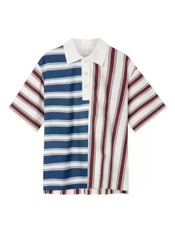 LEE MATHEWS Striped Polo Top