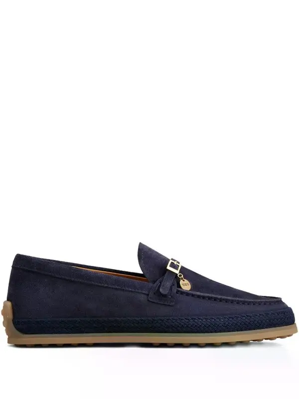 TOD'S Buckle-detail Suede Loafers