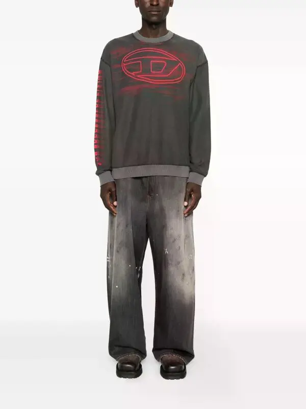 DIESEL® Logo-print Sweatshirt - Grey