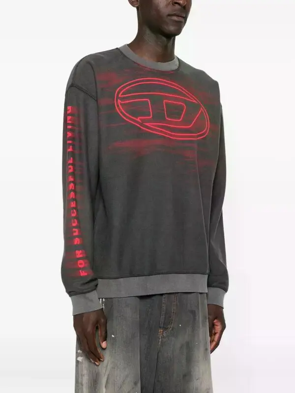 DIESEL® Logo-print Sweatshirt - Grey