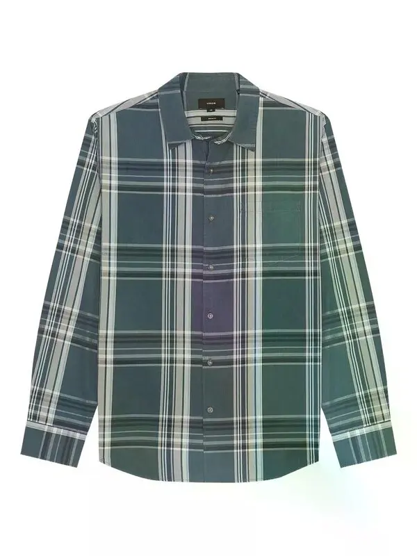 Vince Checked Long-sleeve Shirt