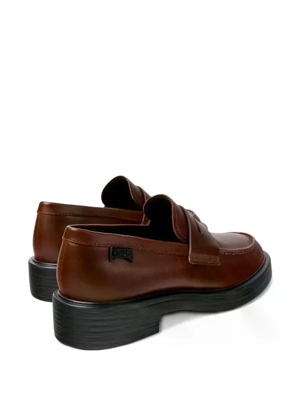 Camper Dean Leather Penny Loafers - Brown