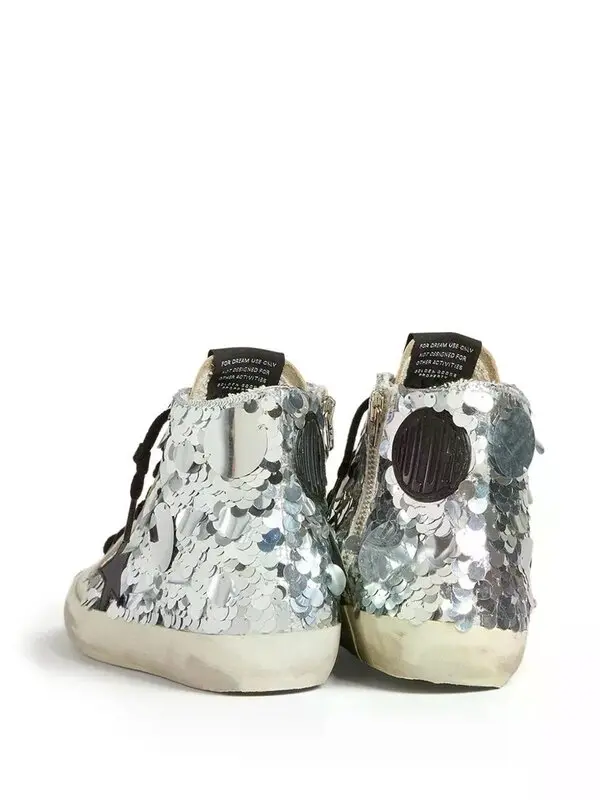 GOLDEN GOOSE Francy High-top Sneakers - Silver