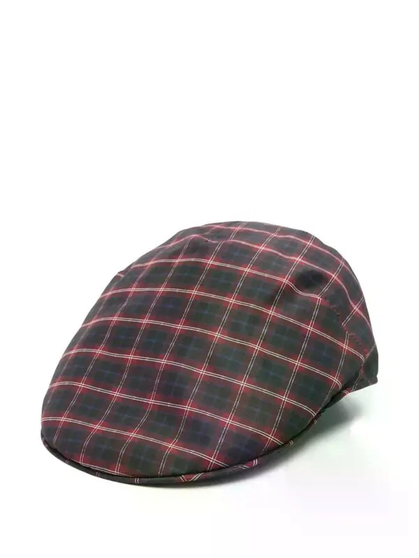 Borsalino Checked Cotton Cap - Blue