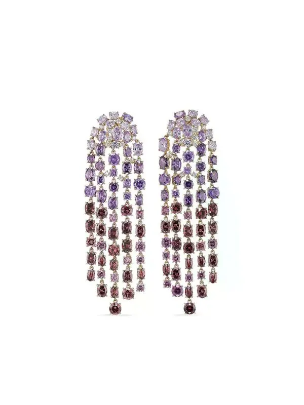 ANABELA CHAN 18k Yellow Gold Vermeil Cascade Earrings - Purple