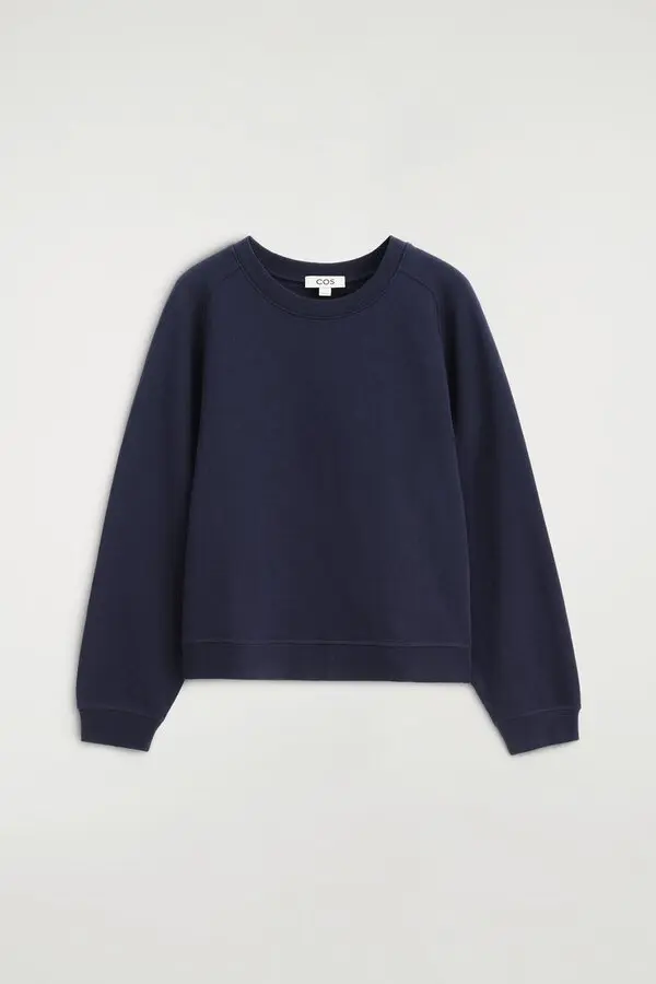 Cos Cotton Sweatshirt - Navy