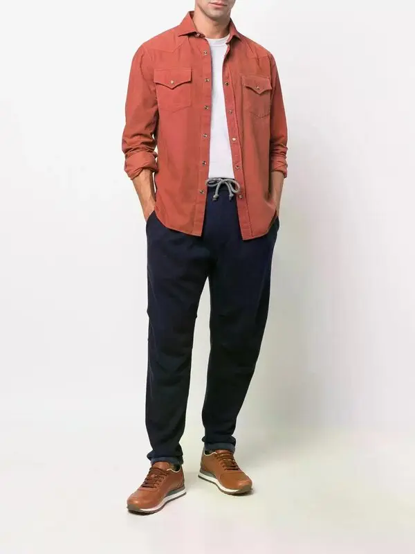 Brunello Cucinelli Drawstring-waist Cashmere Straight-leg Trousers
