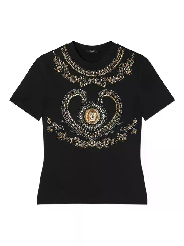 Versace Crystal-embellished T-shirt