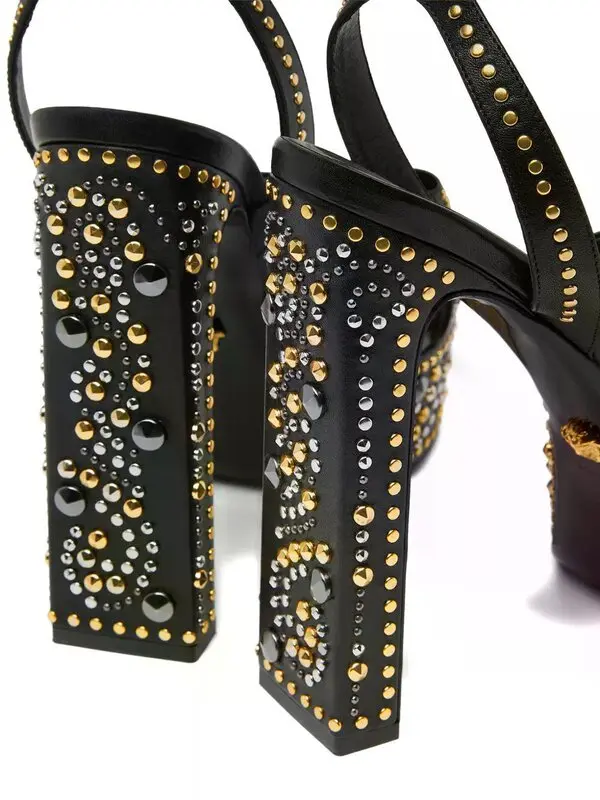 Versace 140mm La Medusa Platform Studded Sandals