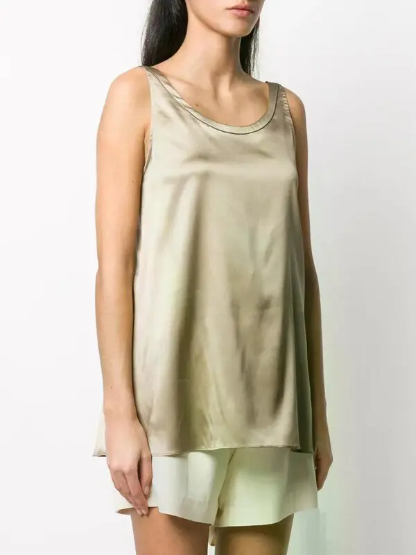 Brunello Cucinelli Asymmetric Metallic Top