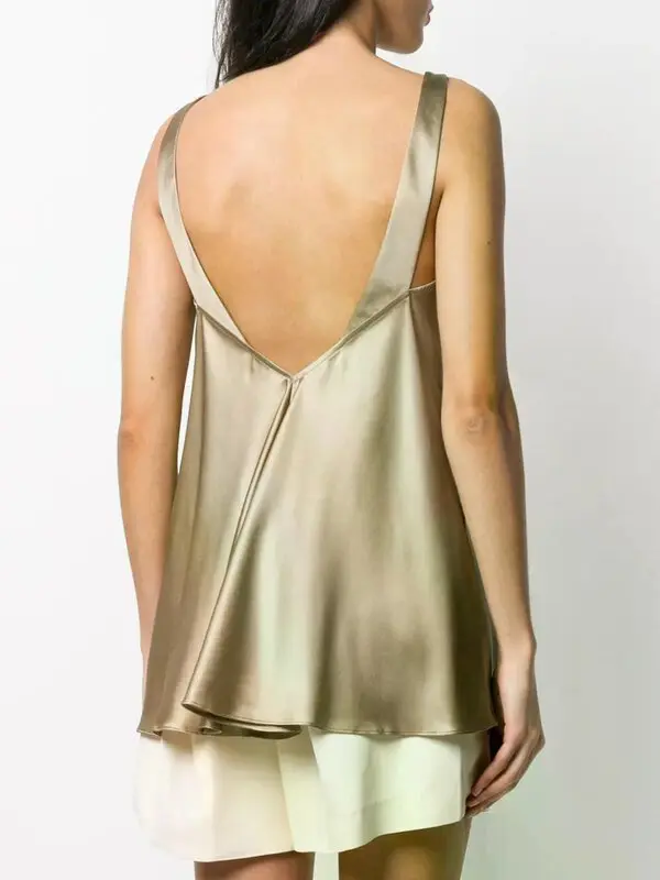 Brunello Cucinelli Asymmetric Metallic Top