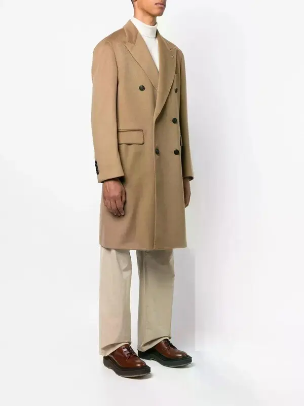 Tagliatore Peak-lapels Double-breasted Coat - Brown